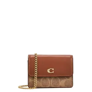 COACH Monogrammed Leather Wallet-on-chain