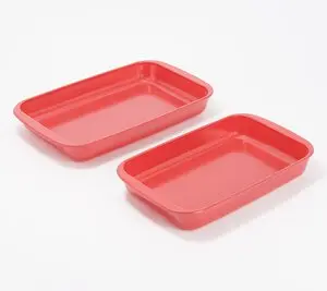 COOK'S ESSENTIALS 2-piece Nonstick Glass Bakeware Set - One-color