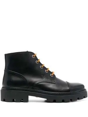 TOD'S Lace-up Leather Ankle Boots