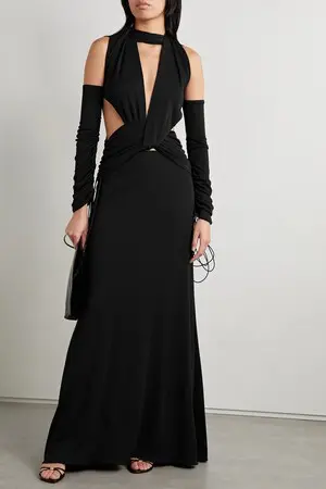 MAXIMILIAN Donna Draped Maxi Skirt