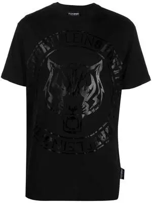 PLEIN SPORT Tiger Logo-print T-shirt