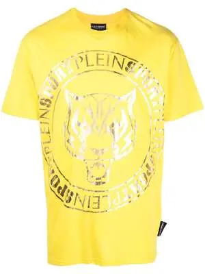 PLEIN SPORT Tiger-head Logo-print T-shirt