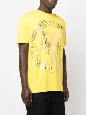 PLEIN SPORT Tiger-head Logo-print T-shirt