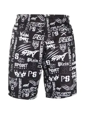 PLEIN SPORT Logo-print Swim Shorts