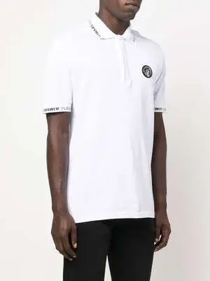 PLEIN SPORT Logo-patch Short-sleeve Polo Shirt
