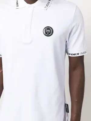 PLEIN SPORT Logo-patch Short-sleeve Polo Shirt