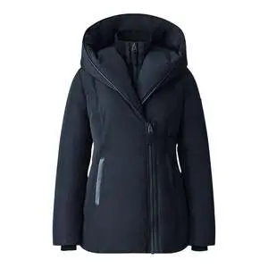 Mackage Adali-nfr Down Coat With Signature Collar - Black