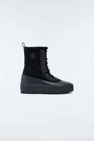 Mackage Hero-ms Lamb Suede Winter Boots - Black