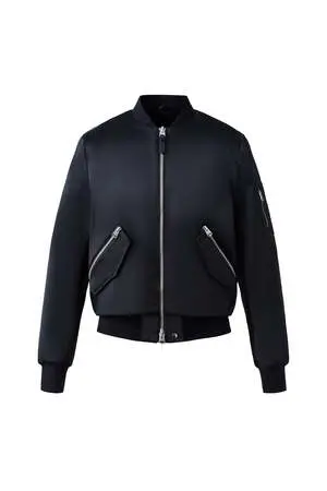 Mackage Ragnar Satin Bomber Jacket Black