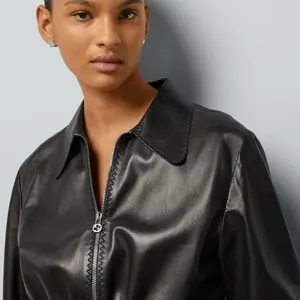 Gucci Leather Zip Jacket, Size It Ready-to-wear