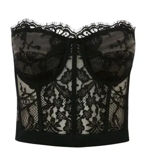 Alexander Mcqueen Lace Black Corsets