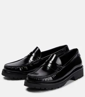 Saint Laurent Le Loafer Leather Penny Loafers