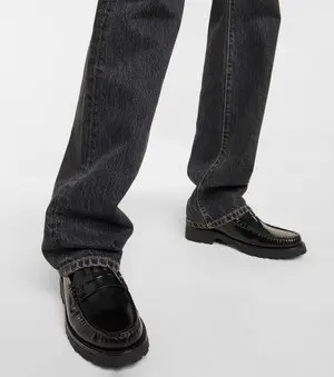 Saint Laurent Le Loafer Leather Penny Loafers