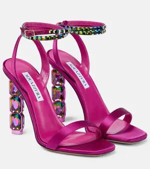 AQUAZZURA Aura Embellished Sandals - Pink