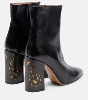 Etro Perforated Leather Ankle Boots