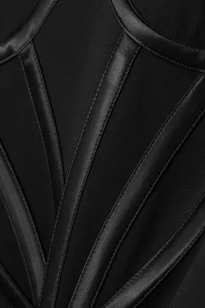 Versace Silk Satin-trimmed Crepe Mini Dress