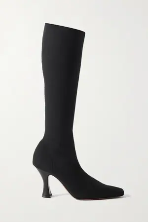 NEOUS Ran Stretch-knit Knee High Boots - Black