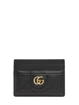 Gucci Gg Matelassé Leather Card Case - Black