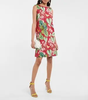 Oscar De La Renta Floral Mini Dress