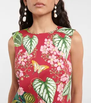 Oscar De La Renta Floral Mini Dress