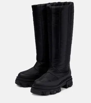 GIA BORGHINI Knee-high Quilted Fabric Boots