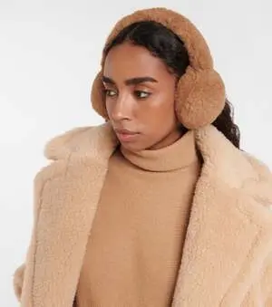 Max Mara Camel Hair And Silk Ear Muffs - Brown