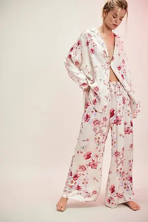 Free People Dreamy Days Pajama Set Garden Party Combo