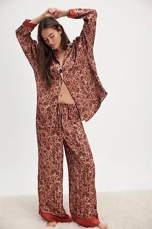 Free People Dreamy Days Pajama Set Natural Combo