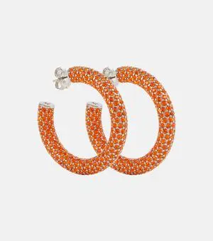 Amina Muaddi Cameron Medium Hoop Earrings - Orange