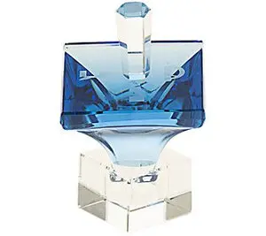 COPA JUDAICA Dreidel Crystal Optic Blue