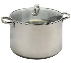 OSTER Adenmore 16-qt Stainless Steel Stock Pot With Glass Lid - Silver