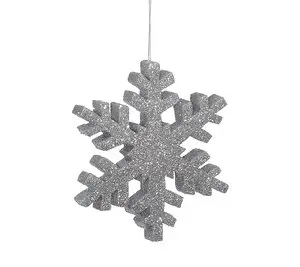 VICKERMAN 24' Glitter Snowflake Ornament - One-color