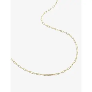 Monica Vinader Mini Paperclip Chain Necklace - Gold