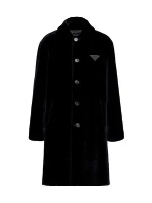 Prada Shearling Coat - Black