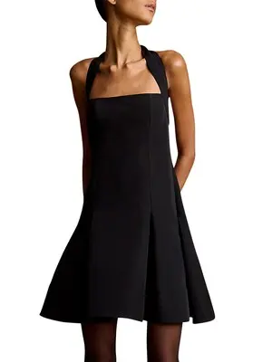 Khaite Women's Hila Halter Minidress - Black  - Black