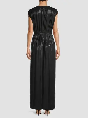 Norma Kamali Athena Sheen Belted Gown