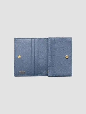 Prada Saffiano Leather Wallet - Medium Blue