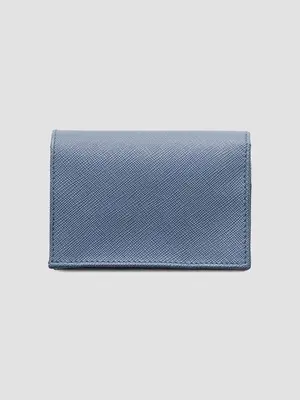 Prada Saffiano Leather Wallet - Medium Blue