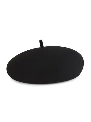 GIGI BURRIS MILLINERY Women's Finn Wool Beret - Black - Black