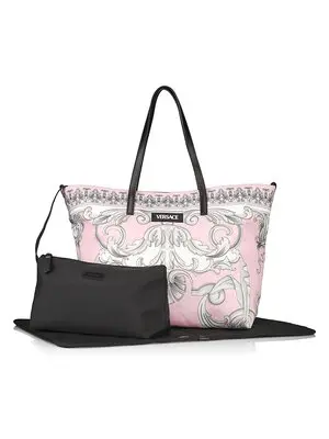 Versace Women's Barroco Diaper Bag - Pink - Pink - Pink