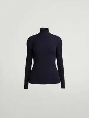 Wolford Turtleneck Top Long Sleeves - Sapphire Blue