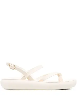 ANCIENT GREEK SANDALS Crossover-strap Leather Sandals - White