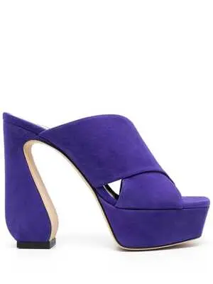 SERGIO ROSSI 135mm Platform Sandals - Purple