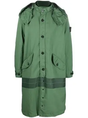 Stone Island Logo Print Raincoat