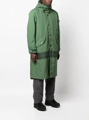 Stone Island Logo Print Raincoat