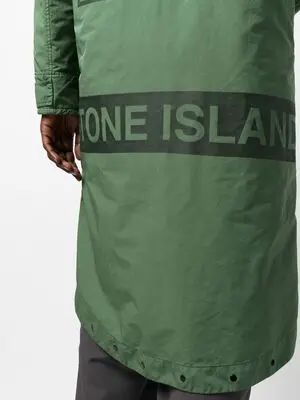 Stone Island Logo Print Raincoat