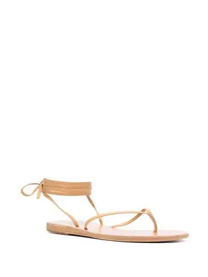 ANCIENT GREEK SANDALS Leather Ankle-tie Sandals