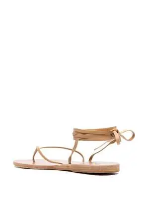 ANCIENT GREEK SANDALS Leather Ankle-tie Sandals