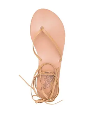 ANCIENT GREEK SANDALS Leather Ankle-tie Sandals