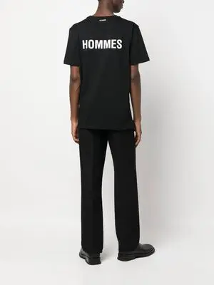 LES HOMMES Logo-print Short-sleeve T-shirt